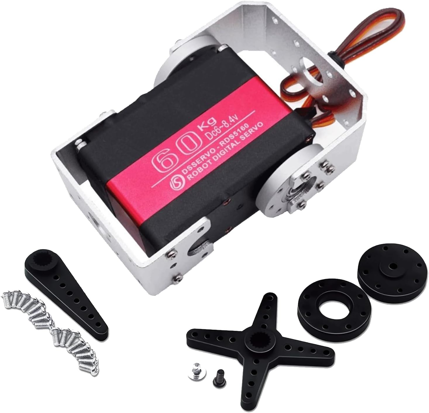 Amazon.com: HOOYIJ 60KG Dual Shafts Robot Servo, RDS5160 High Voltage ...