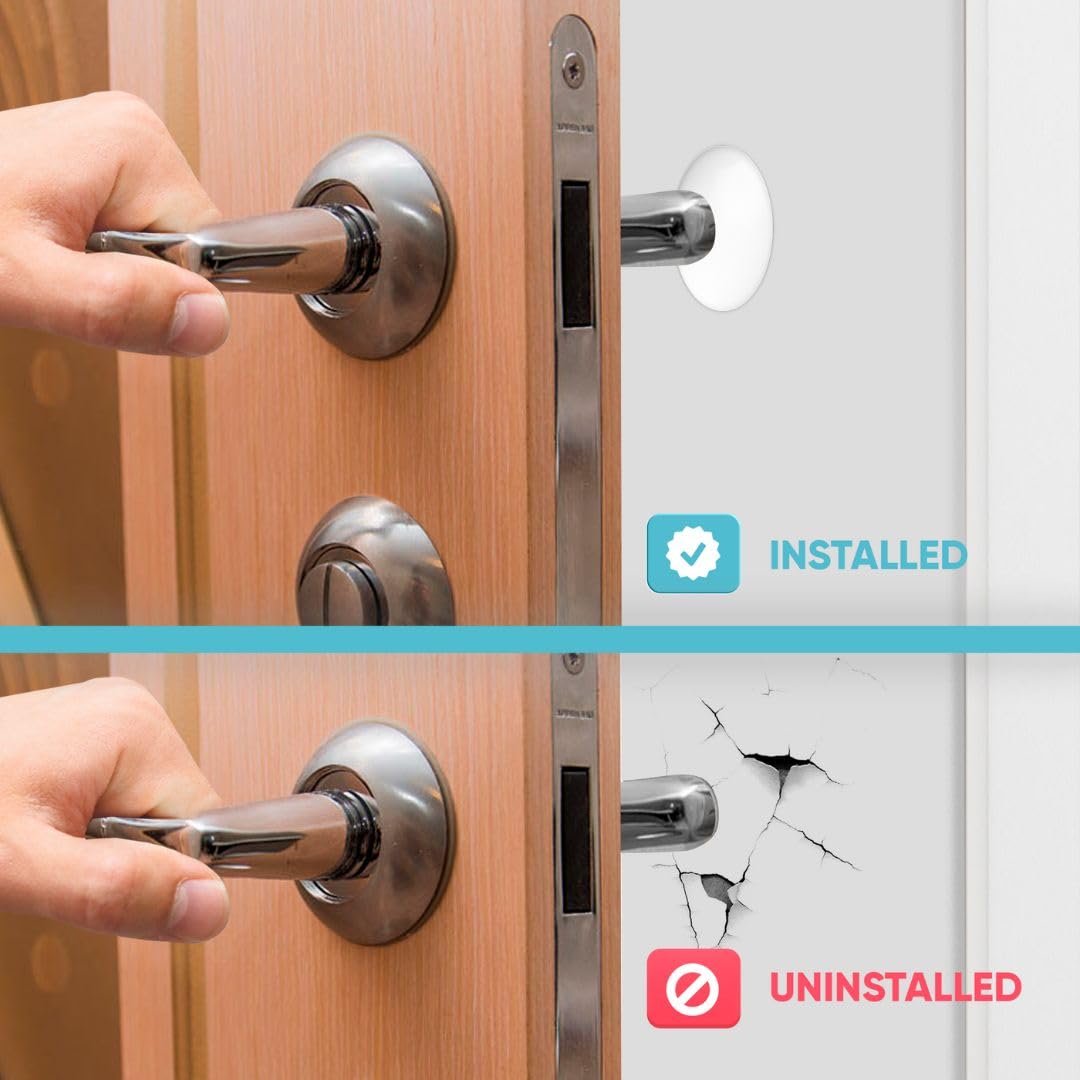 Snapklik.com : Strongest Wall Door Handle Stopper 3.15" Set 5 Pieces Of ...