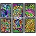 Amazon.com: Tangles - 6 Pack of Fuzzy Velvet Coloring Posters for ...