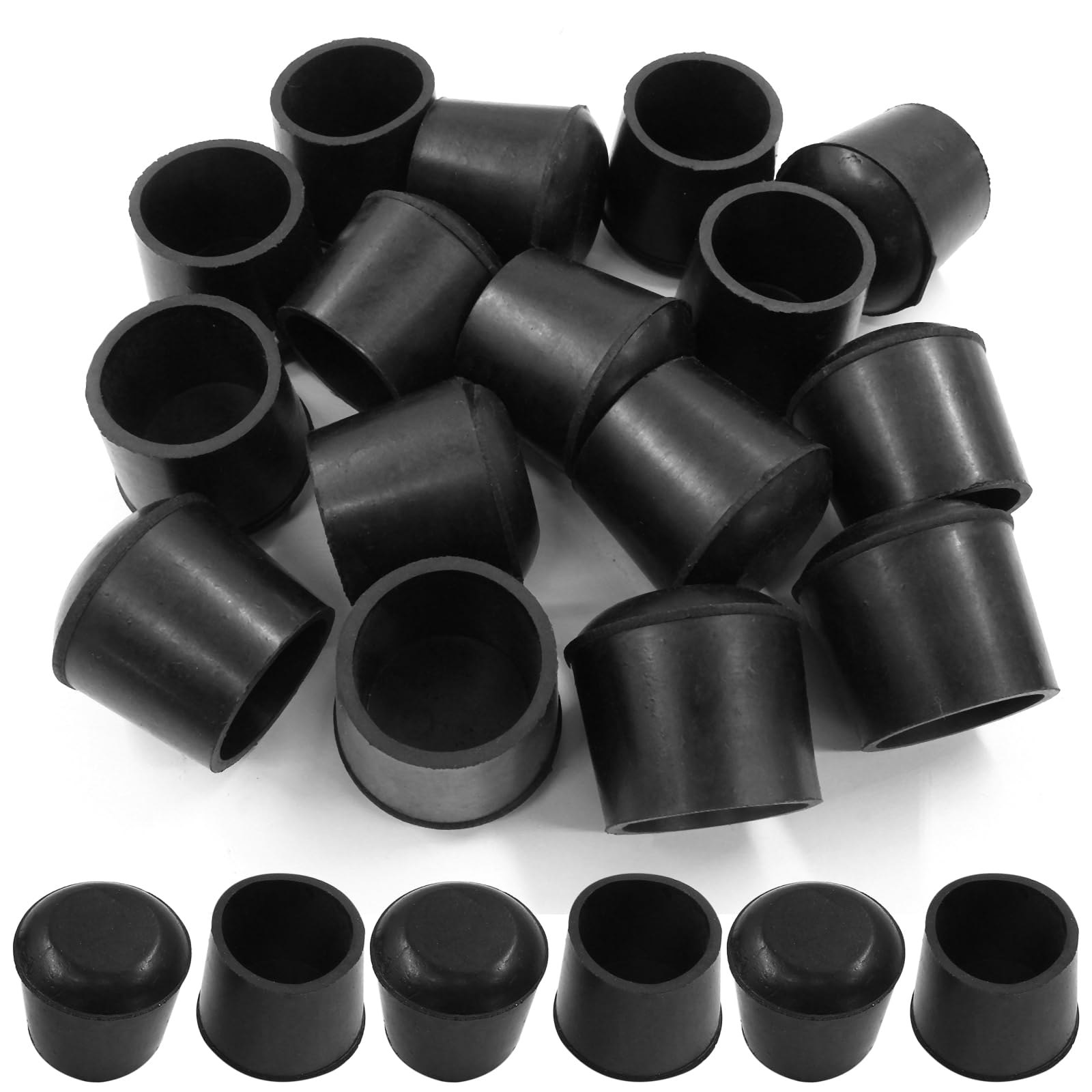 Piutouyar Round PVC Rubber Furniture Covers, 28mm / 1-1/8 Inches Table ...