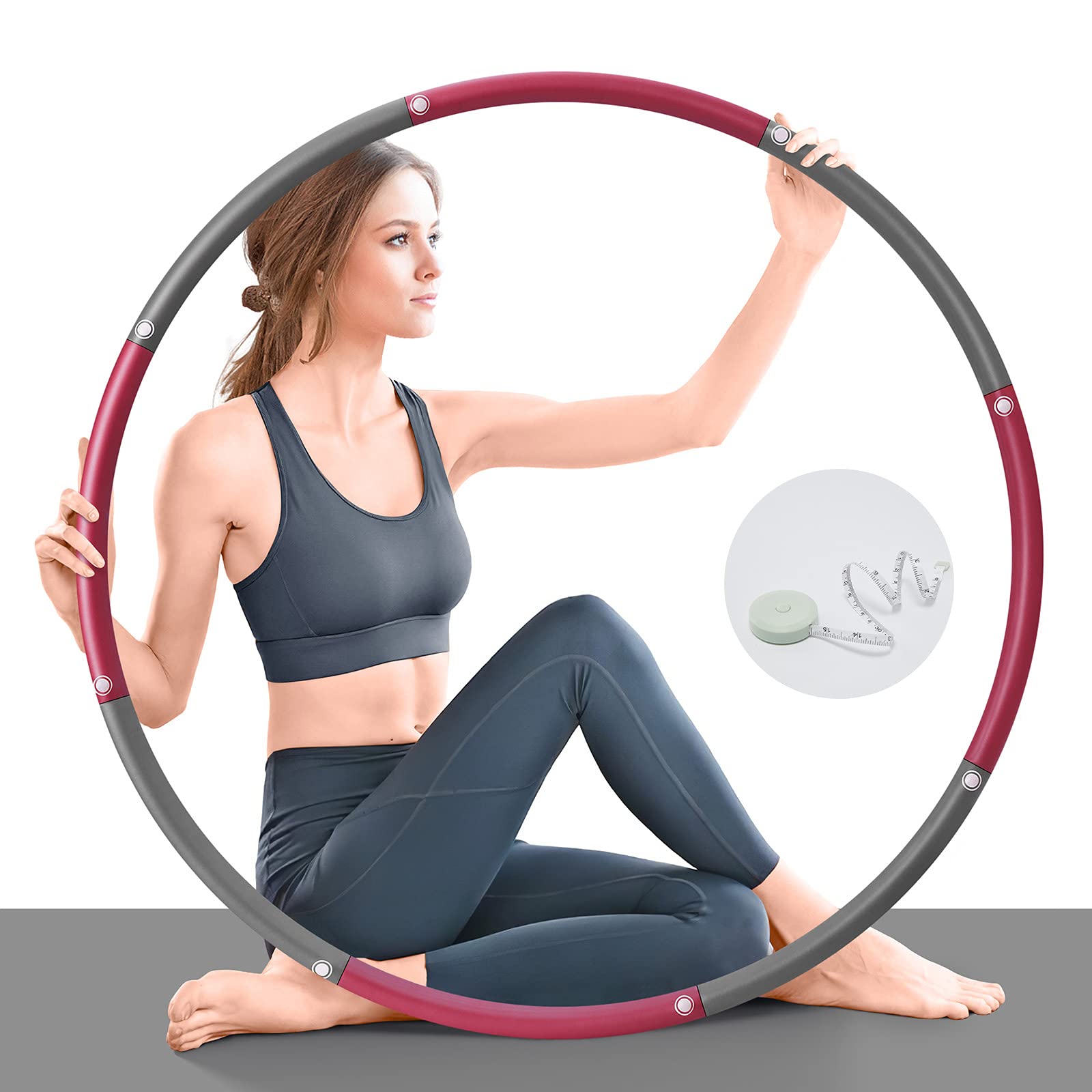 Buy TOPLUS Hula Hoop for Adults/Kids, with Tape Measure for Body ...