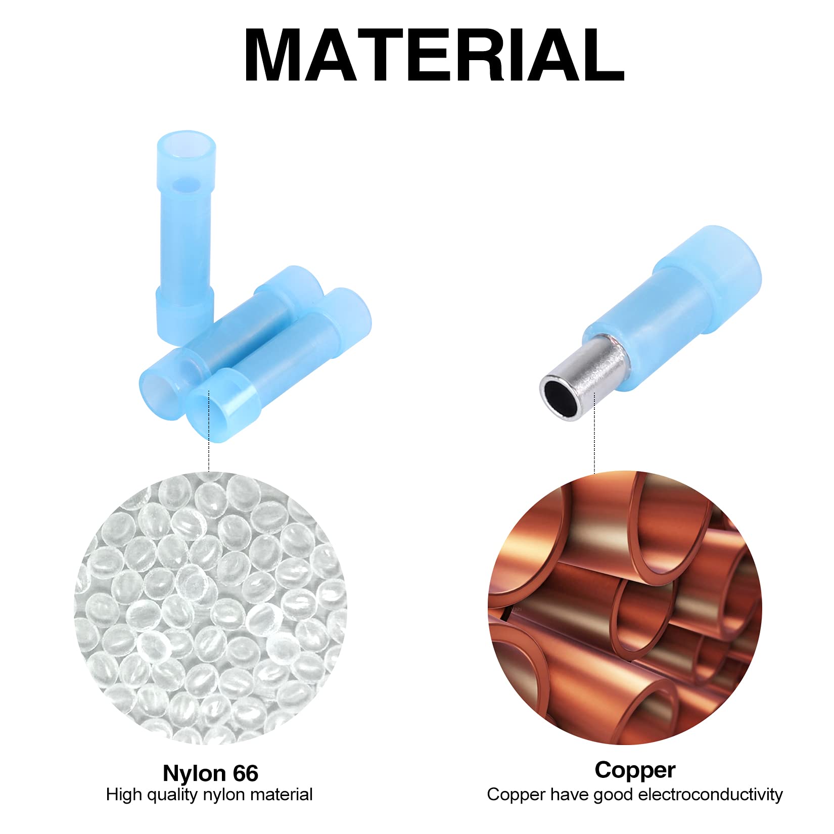 Snapklik.com : 200pcs PA66 Nylon 16-14 AWG Wire Connectors Electrical ...