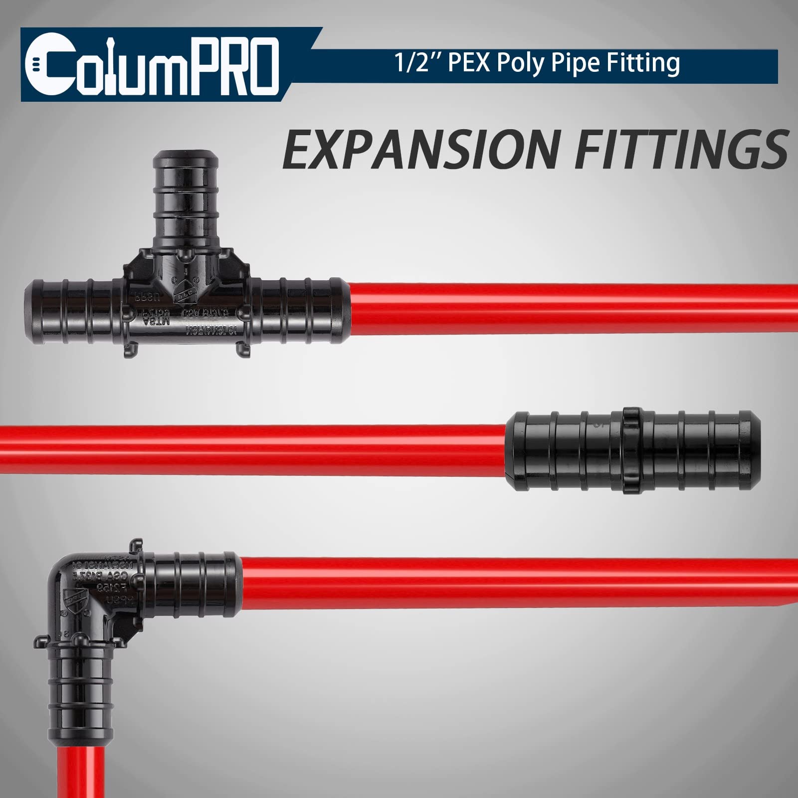 Snapklik.com : ColumPRO 1/2 X 1/2" PEX Poly Pipe Fittings Straight ...
