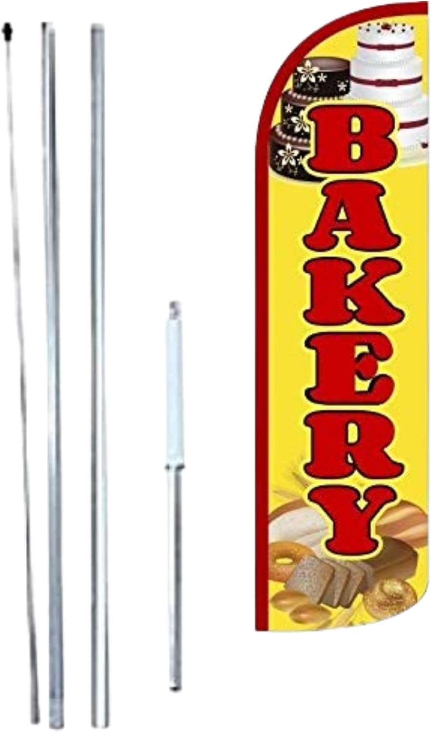 Amazon.com : R and R Industries BAKERY King Flag Sign With Complete ...