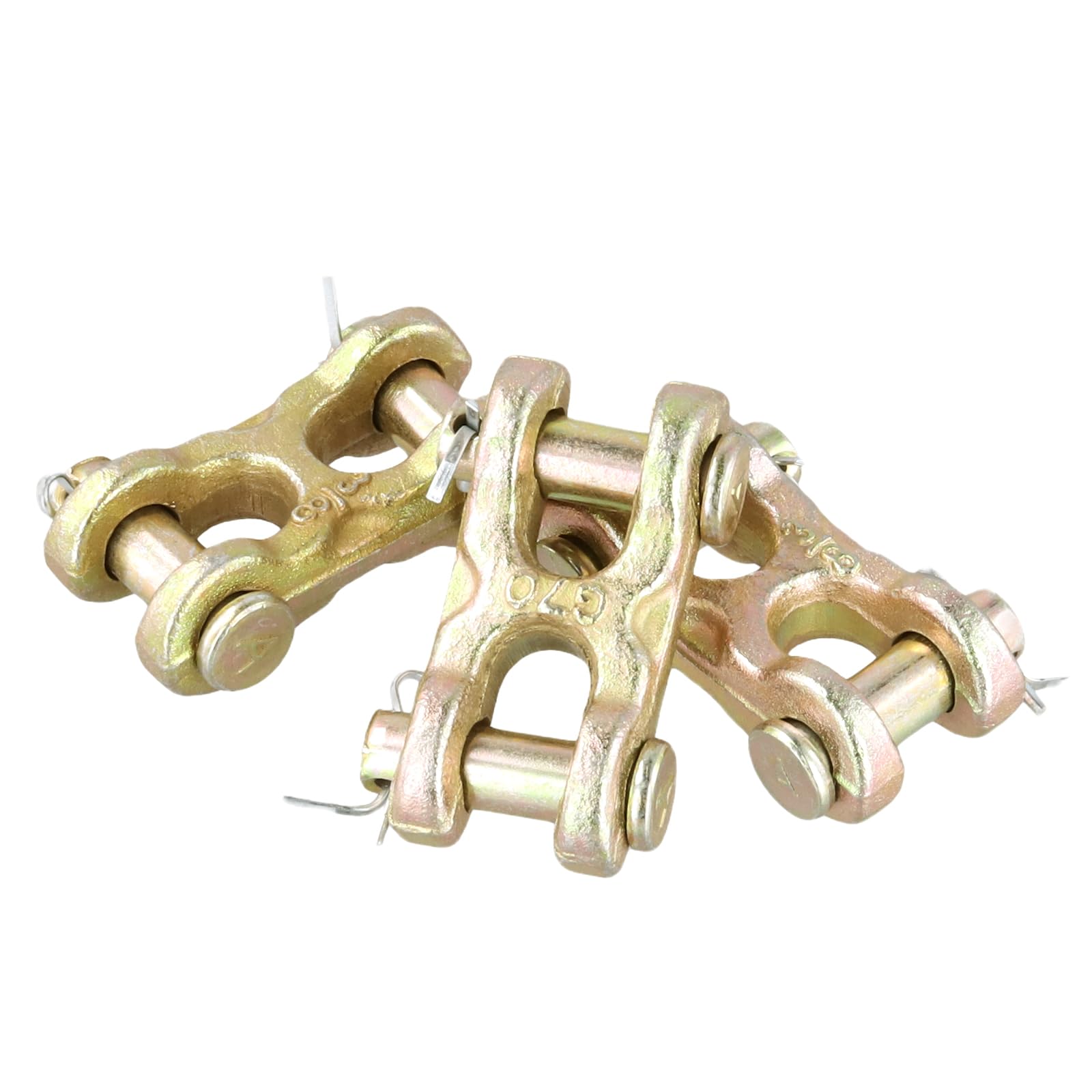 Snapklik.com : 4 Pack 3/8 Inch Twin Clevis Link, 6600 Lbs Zinc Plated ...