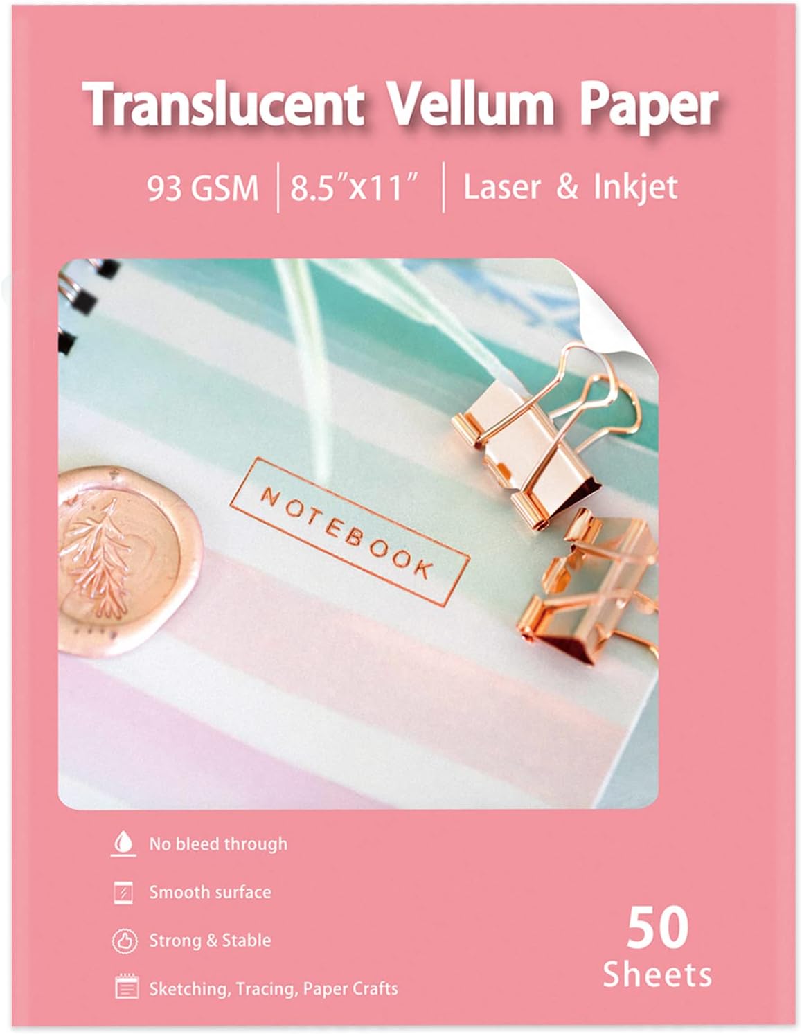 Amazon.com: Thick Translucent Vellum Paper, Oplymio 42 Sheets 167GSM ...