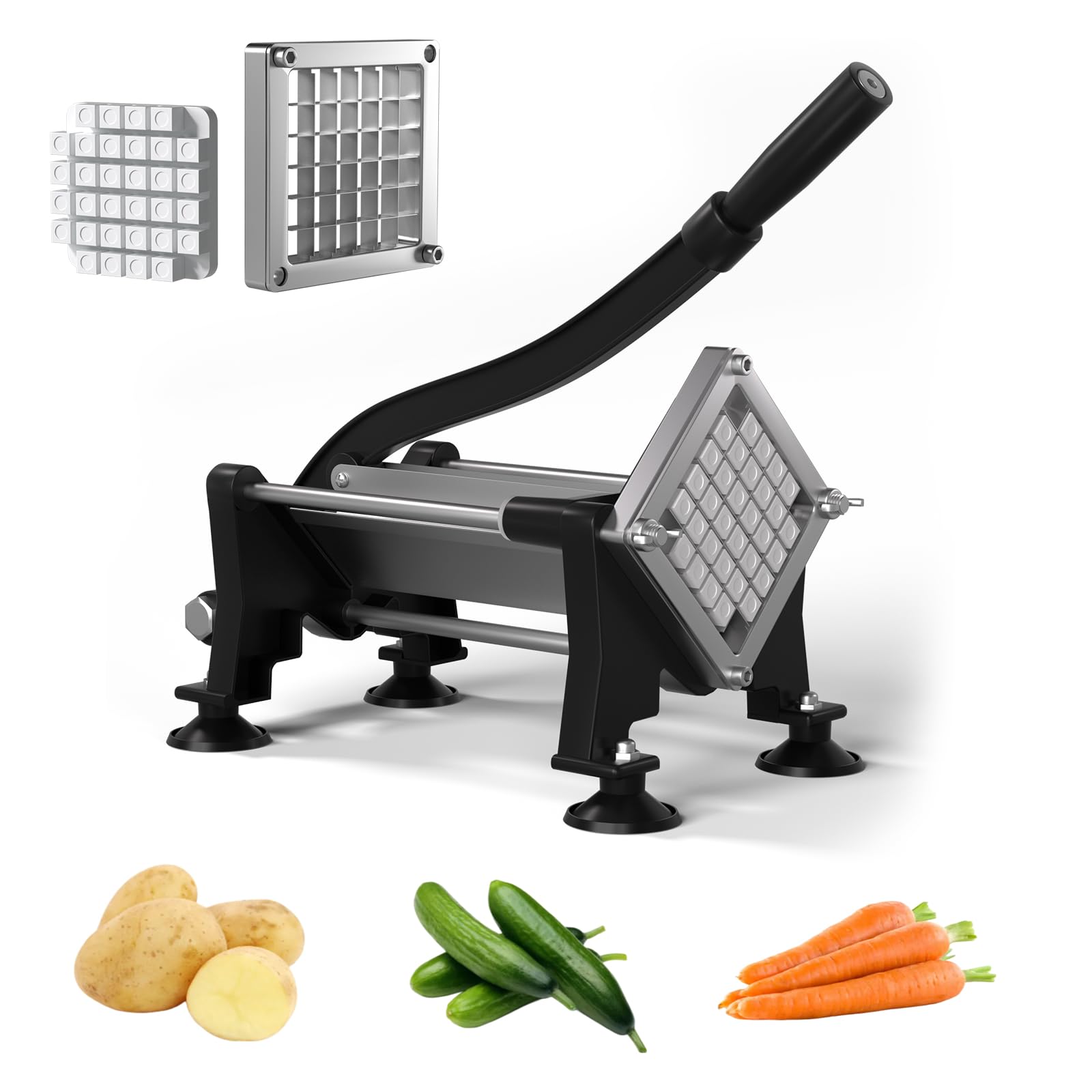 Amazon.com: French Fry Cutter, Heavy Duty Potato Slicer, Stainless ...