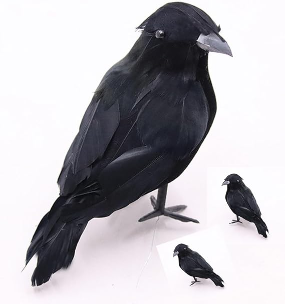 Amazon.com: LKQBBSZ Realistic Crow for Halloween, Artificial Handmade ...