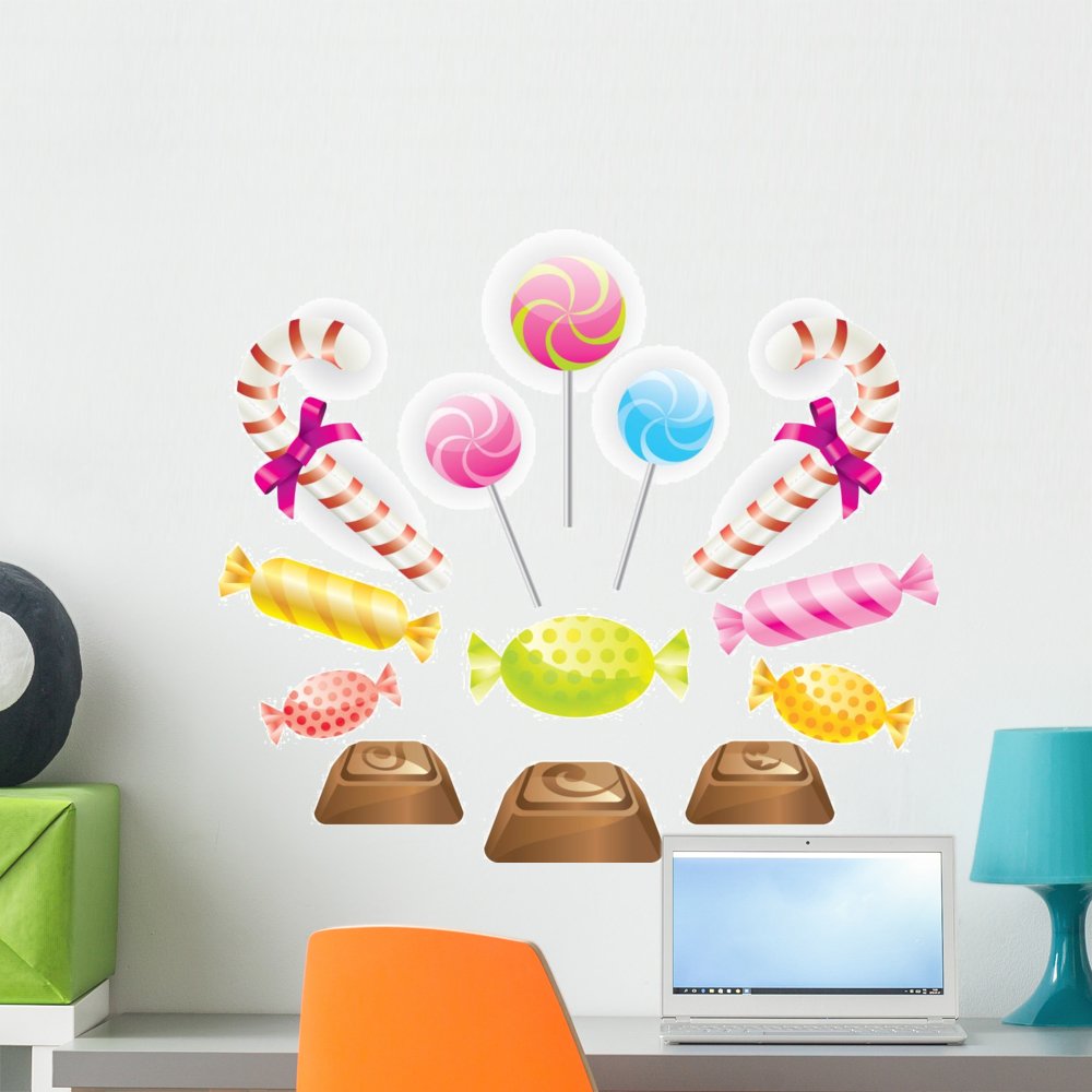 Amazon.com: Sweet Yummy Candies Candy Wall Decal Sticker Set ...