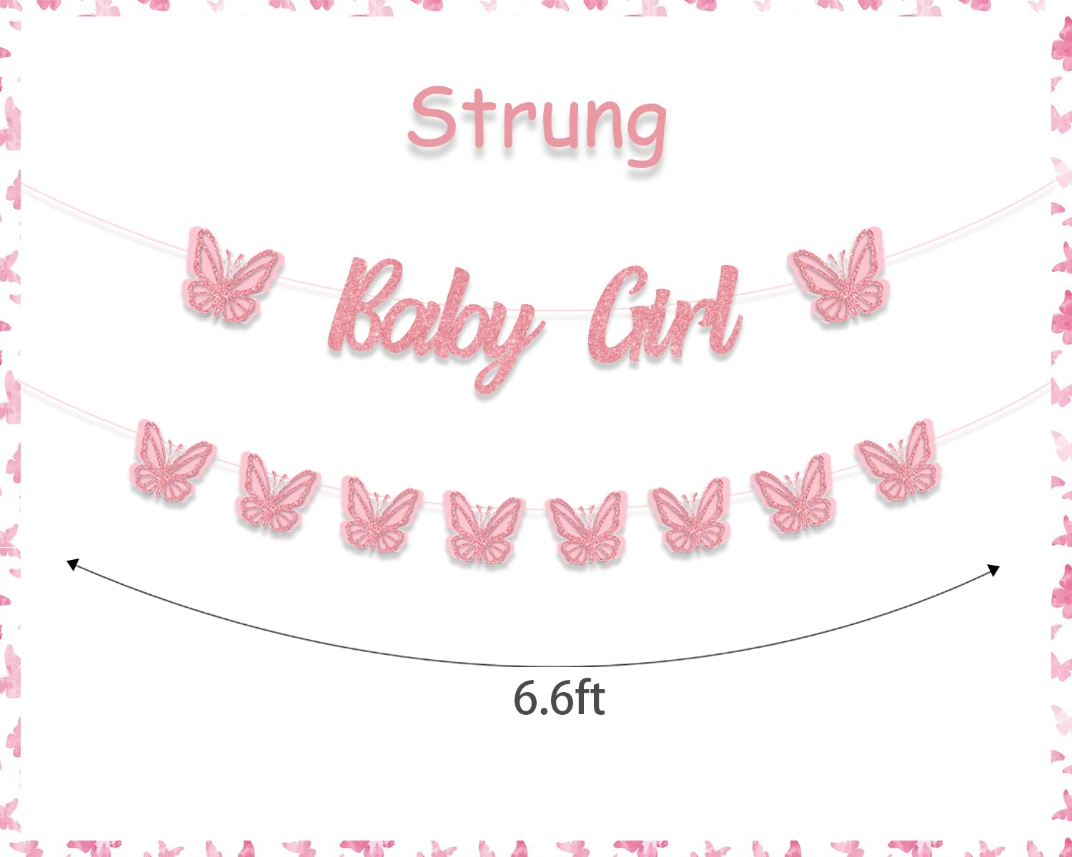 Baby Shower Borders With Butterflies Seamless Border Of Accessories