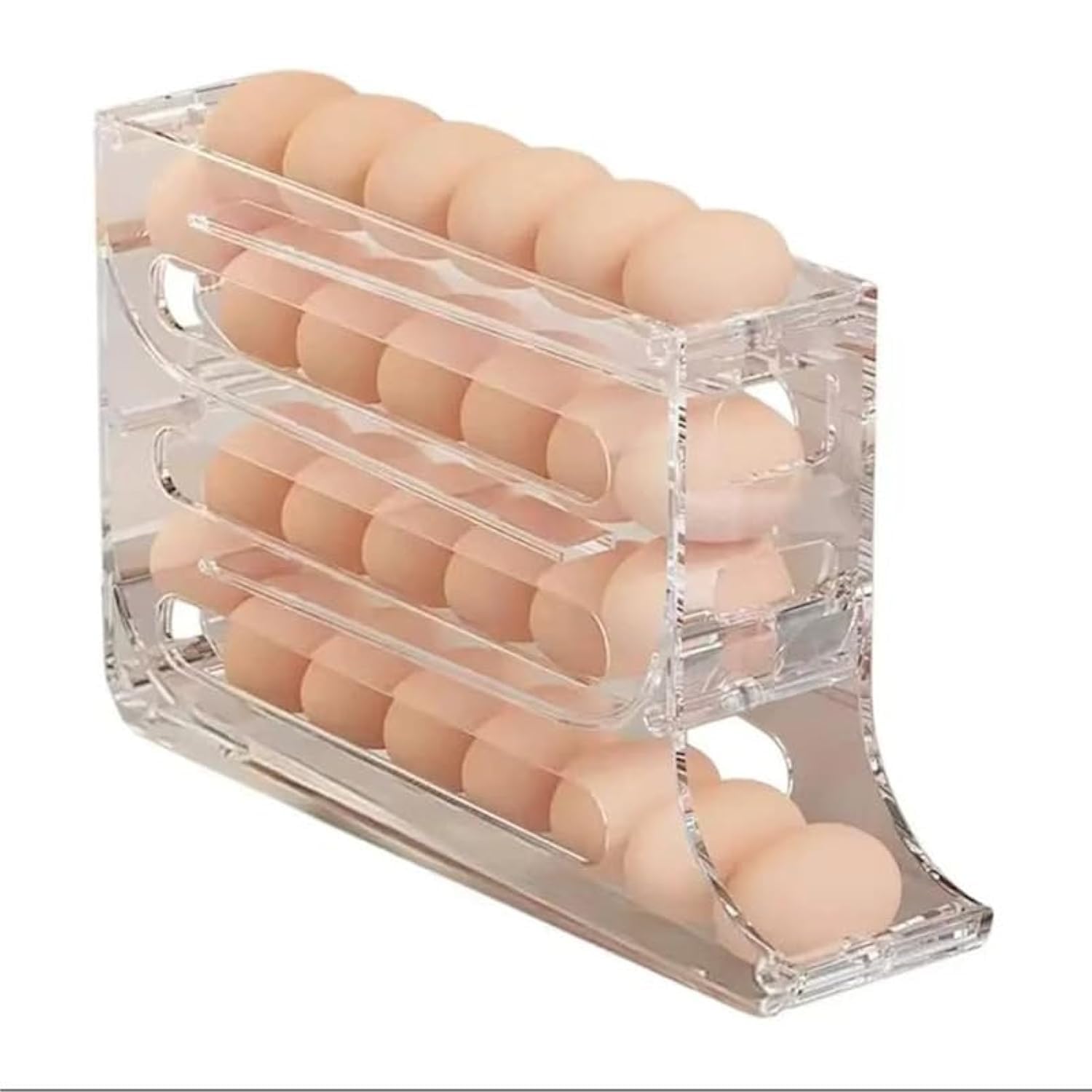 Amazon.com: NOVMPAQ 30 Eggs Egg Holder for Fridge - Auto Rolling Fridge ...
