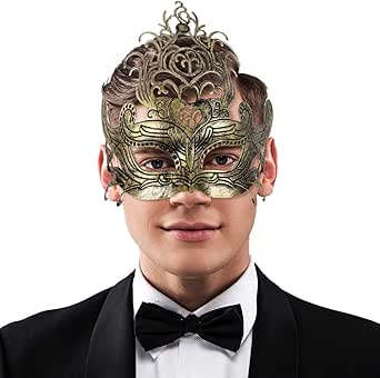 Amazon.com: Asool Vintage Masquerade Mask Gold Greek Roman Mask ...