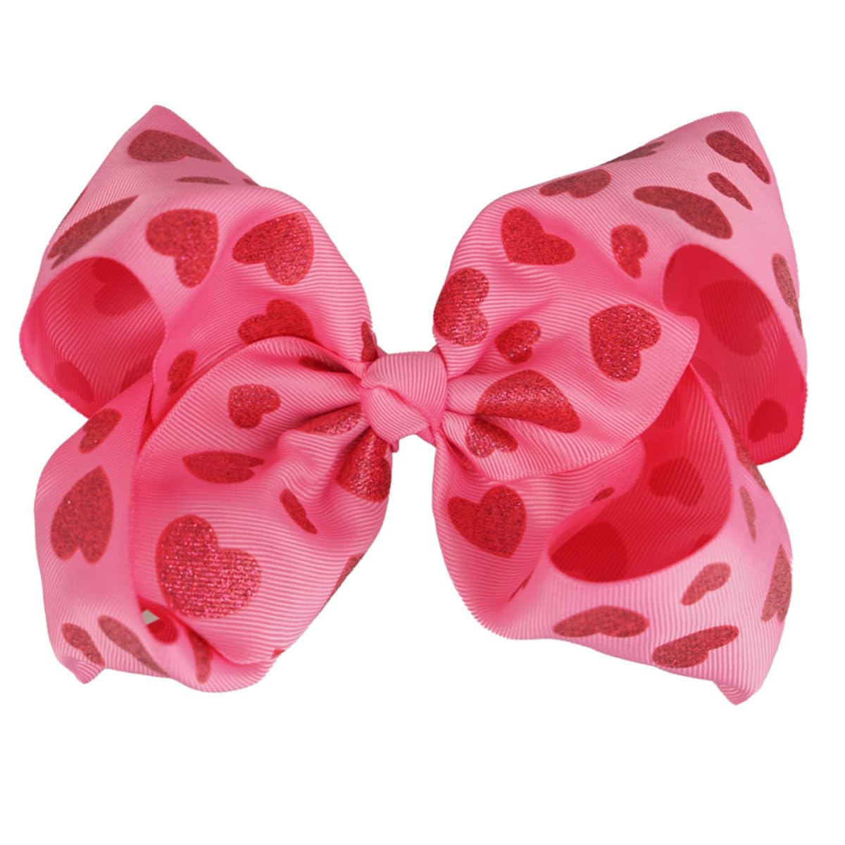 Love Heart Hair Clips Valentine's Day Hair Bow Clips 8 Inch Valentines ...