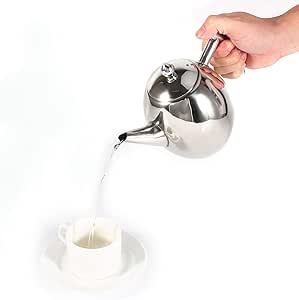 Steel Tea Pots, Silver Teapot Large Teapot Stainless Steel Teapot ...