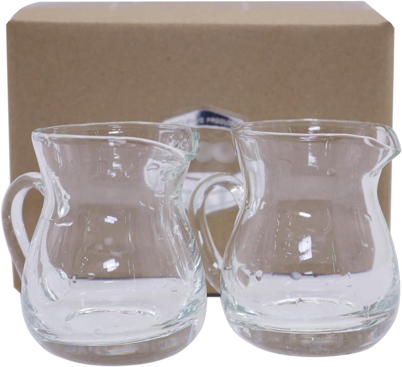 DBOO 2 Pieces Milk Jug Cream Jug Classic Glass Creamer Pitcher with ...