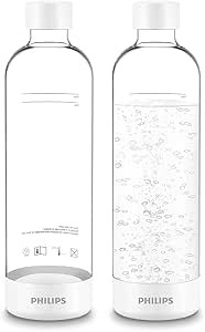 Amazon.com: PHILIPS Carbonating Bottles ADD910WHO/37, 1L Reusable Sparkling Water Bottles ...
