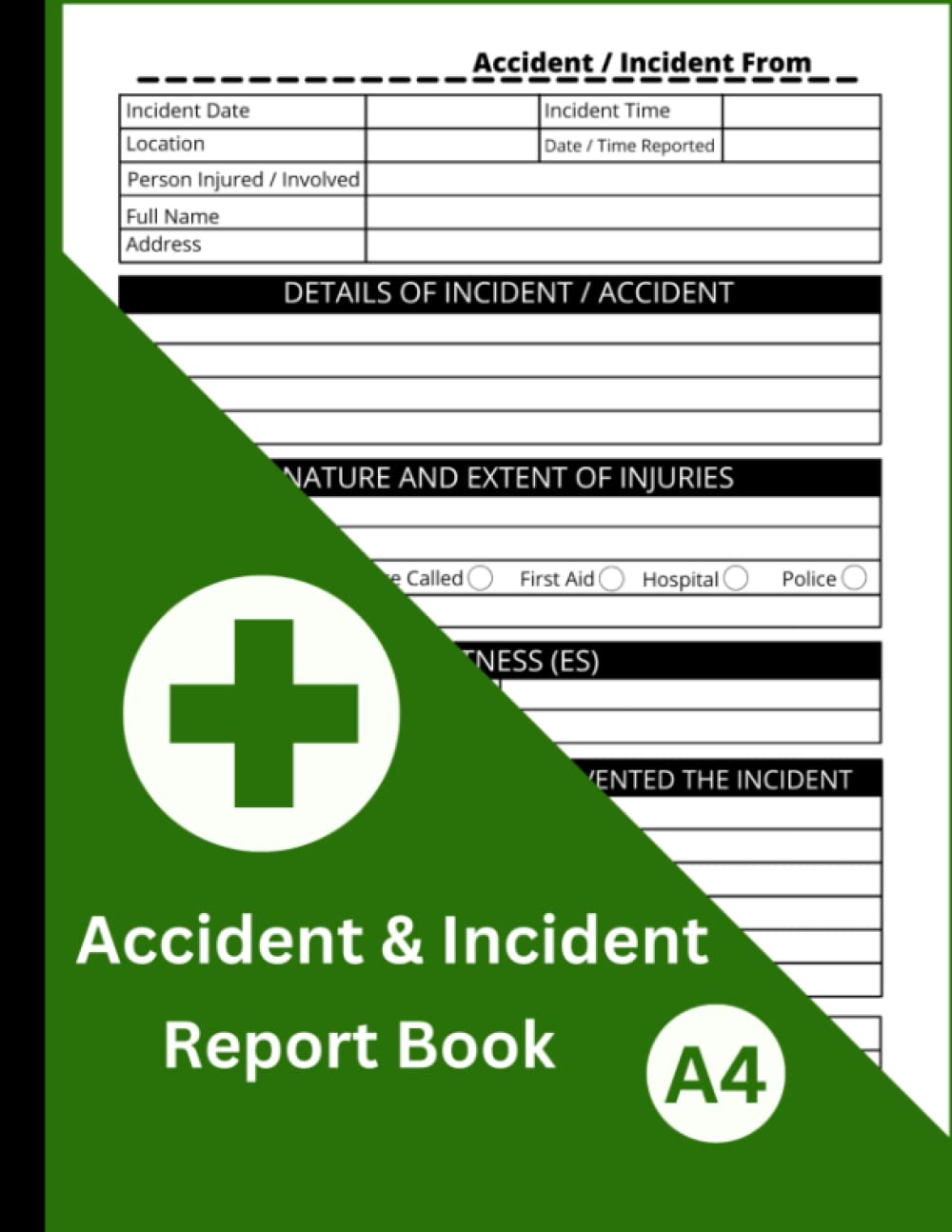 Accident & Incident Report Book: Health And Safety Record Book,All ...