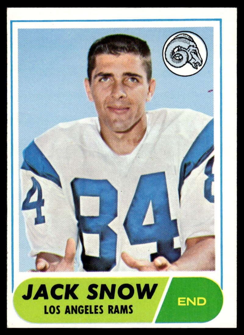 Amazon.com: Football NFL 1968 Topps #184 Jack Snow EX/NM RC Rookie LA ...