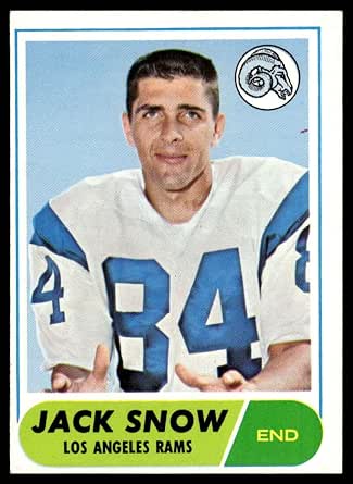 Amazon.com: Football NFL 1968 Topps #184 Jack Snow EX/NM RC Rookie LA ...