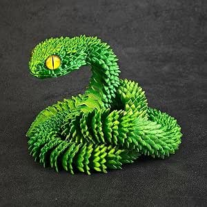 Amazon.com: 3D Printed Snake Animals Toys, Articulated Flexible 3D ...