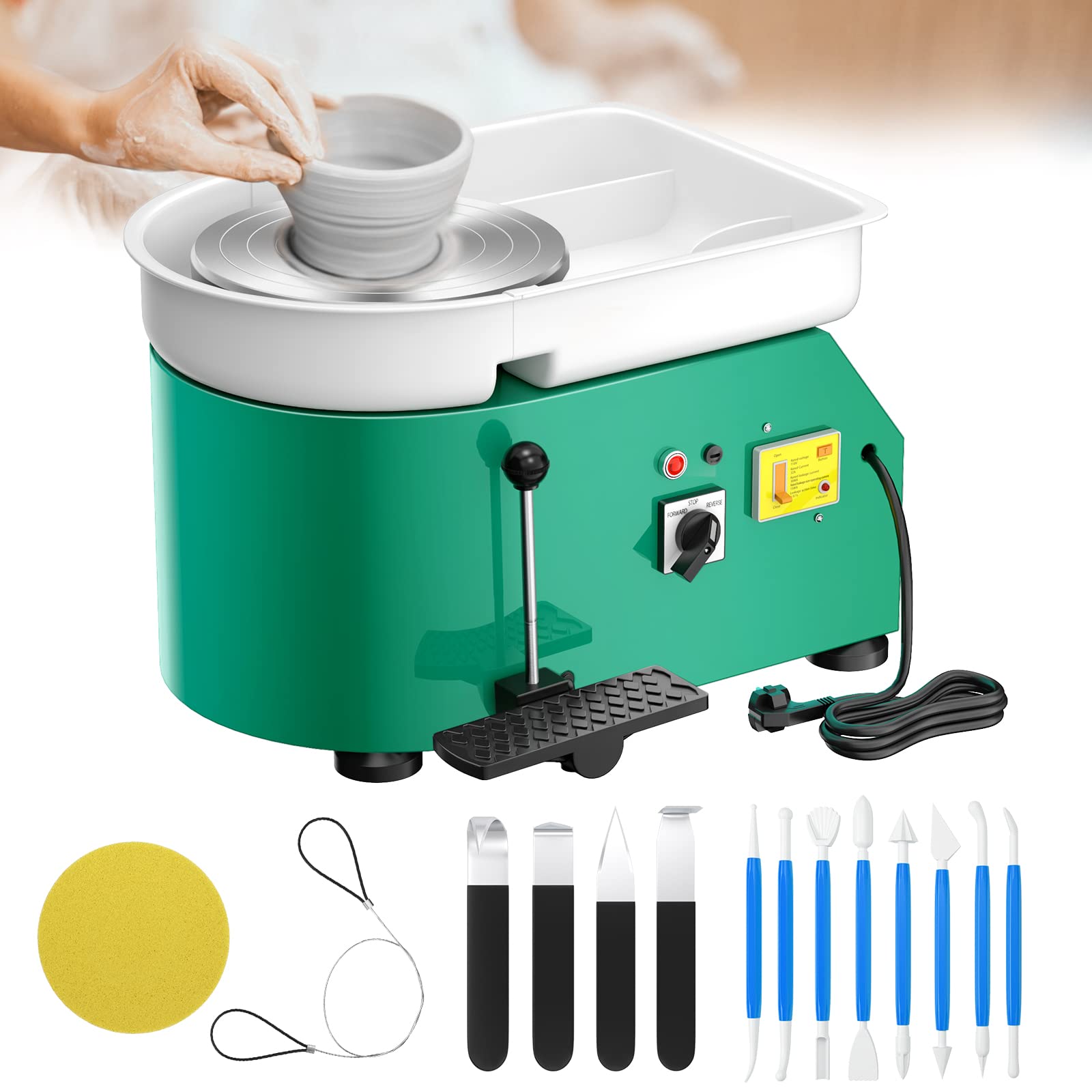 Potuem Pottery Wheel 350W, Electric Pottery Wheels 25cm Turntable ...