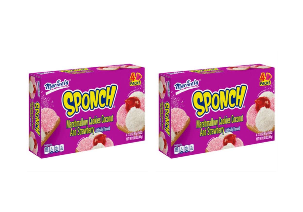 Amazon.com : Marinela Sponch Marshmallow Cookies 2 pack (8 count ...