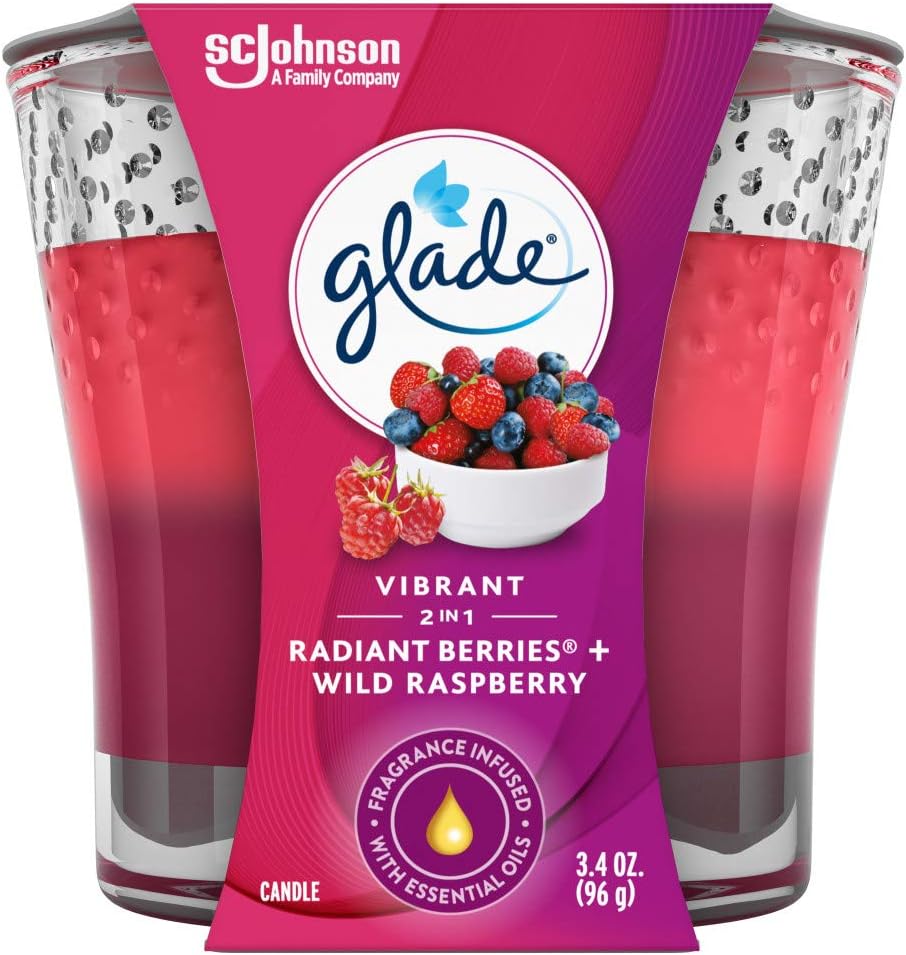 Amazon.com: Glade Candle Jar, Air Freshener, 2in1, Radiant Berries ...