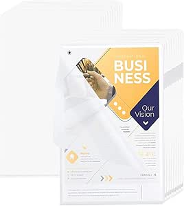 Eidoct 30Pcs A4 Cut Flush Folder 0.2mm Thicker A4 Clear Plastic Sleeves ...