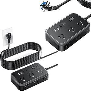 Amazon.com: NTONPOWER 2 Prong Power Strip with 2 USB C+ 2 USB A, 5/15Ft ...