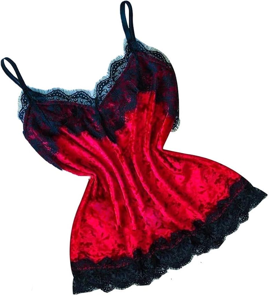 Neue Frauen Sexy Dessous Camisole Schleife Shorts V Ausschnitt Samt