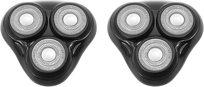 Amazon.com: 2PACK（Black） Universal Rotary Replacement Shaver Head ...