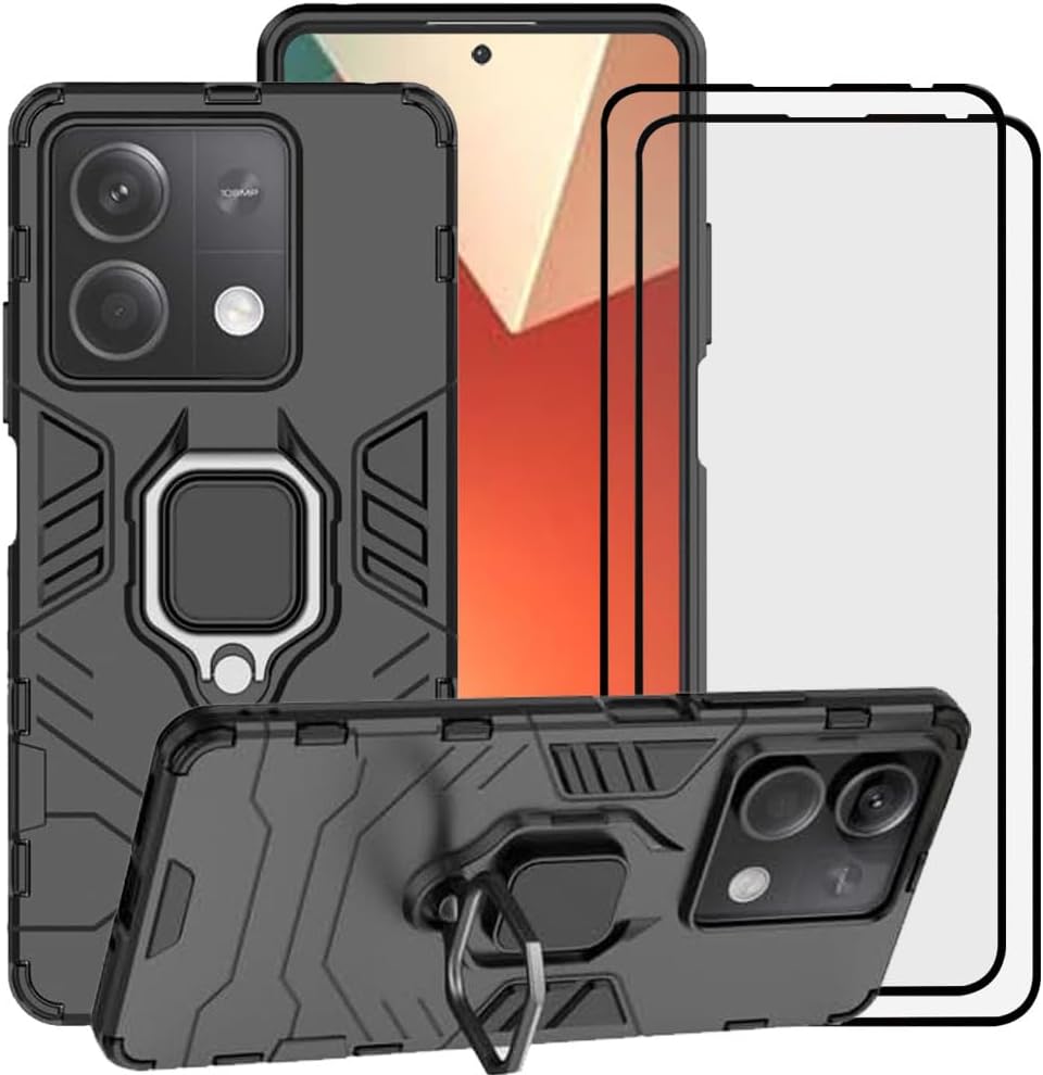 Amazon.com: LosruGir for Xiaomi Redmi Note 13 5G Case, 2 in 1 Hybrid ...