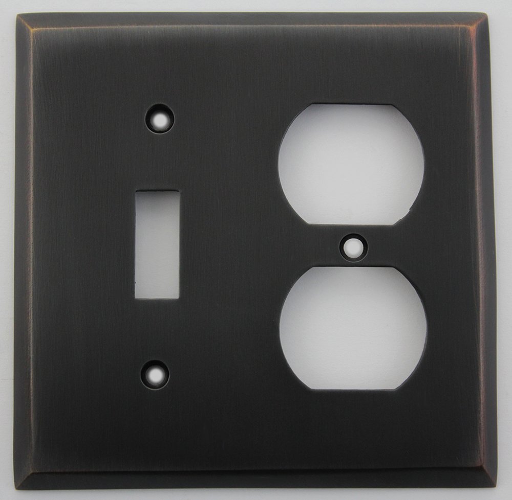 Oil Rubbed Bronze Toggle/Duplex 2 Gang Switch Plate - Switch And Outlet ...