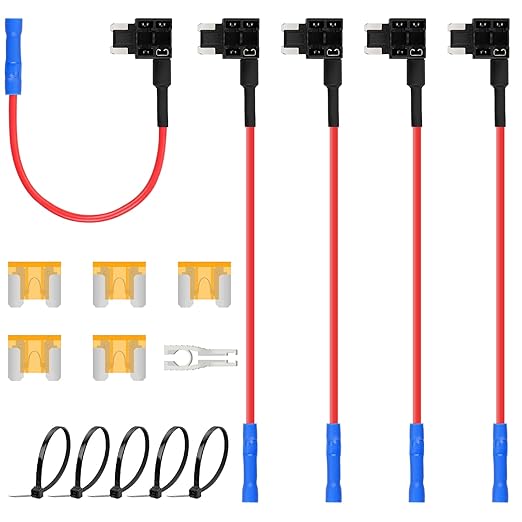 Amazon.com: 5 Pack Low Profile Mini Fuse Tap with 5 Amp Blade Fuse, 5 ...