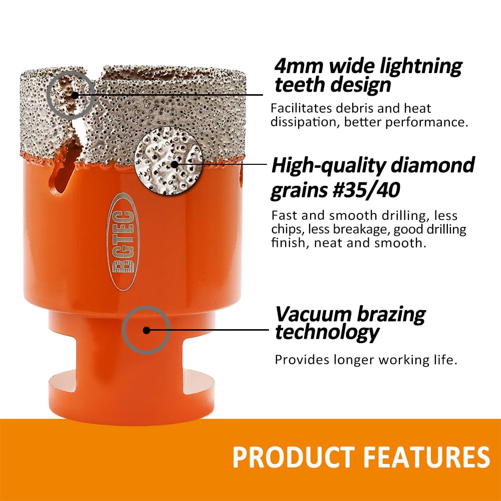 Snapklik.com : Diamond Core Drill Bit 125mm BGTEC Diamond Hole Saw Tile ...