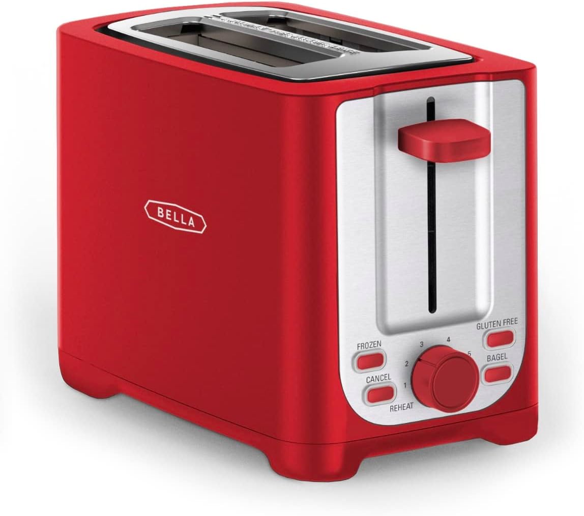 Amazon.com: 2 Slice Stainless Steel Toaster Retro with 6 Bread Shade ...