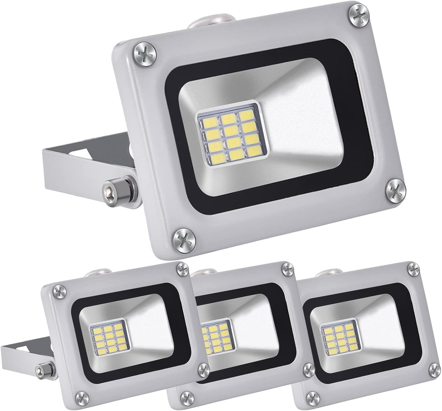 BiiKoon 10W Led Floodlight 12V Dc Ip65 Waterproof Flood Light, 6500K Cold White Security Lights ...