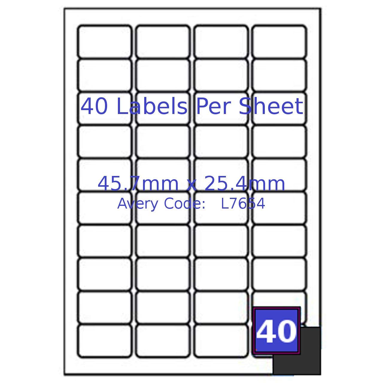 100x 40 Labels Per Sheet A4 Address Labels Sticky Self Adhesive Peel ...