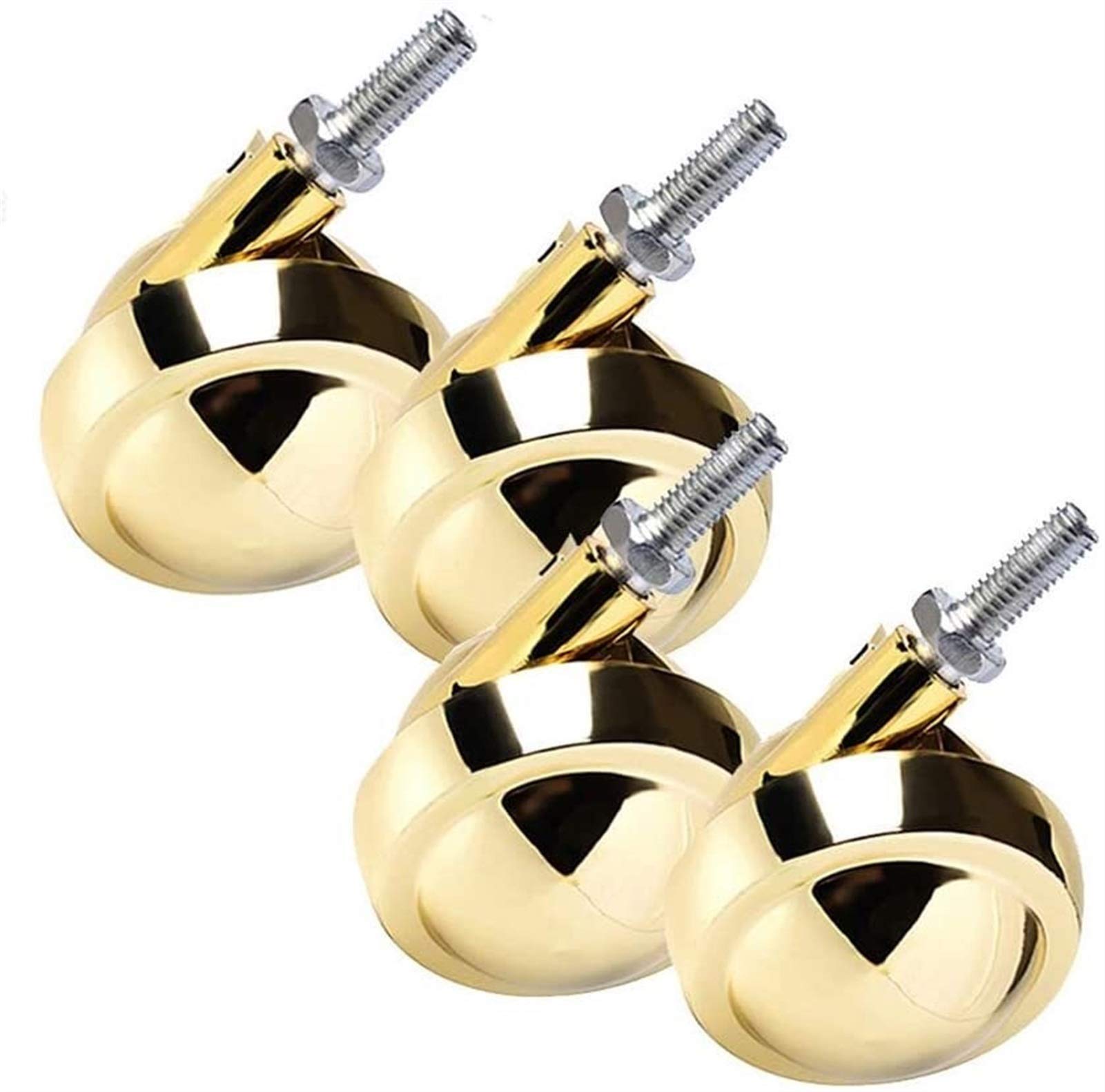Amazon.com: SBTXHJWCGLD 4pcs Furniture Casters Spherical, M8 Swivel ...