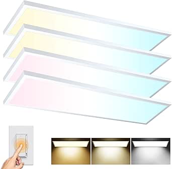 AIKVSXER 1x4 LED Flat Panel Light Surface Mount LED Ceiling Light ...