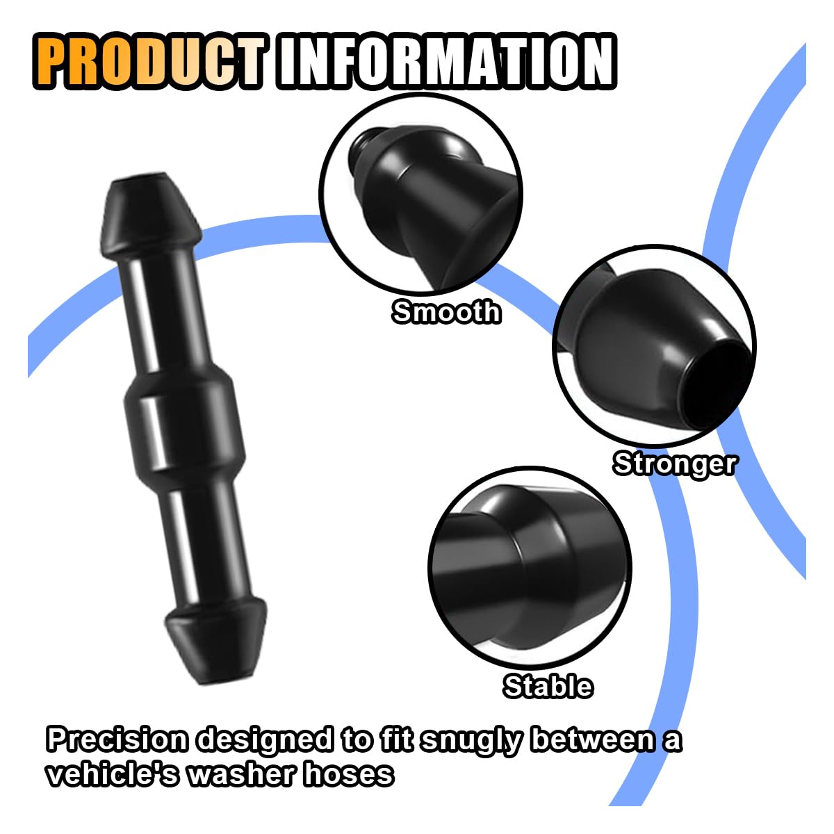 Snapklik.com : 20PCS Windshield Washer Hose Connectors, 2-Way I-Type ...