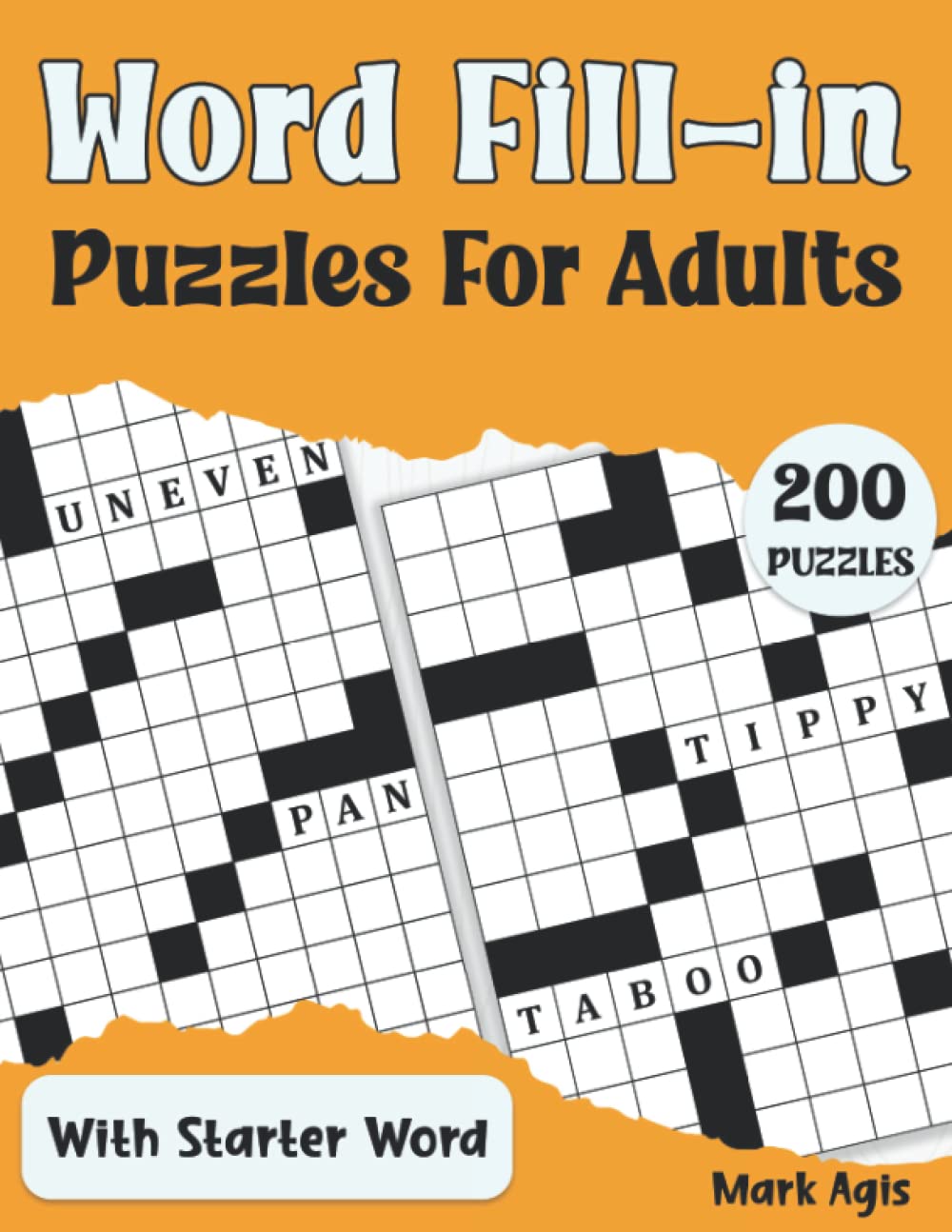 Word Fill In Puzzles For Adults: 200 Large Print Brain Games Word Fill ...