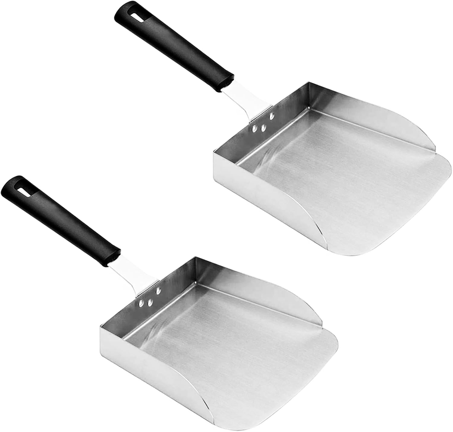 Amazon.com: Voittozege 2 Pack Large Stainless Steel Griddle Scoop, BBQ ...