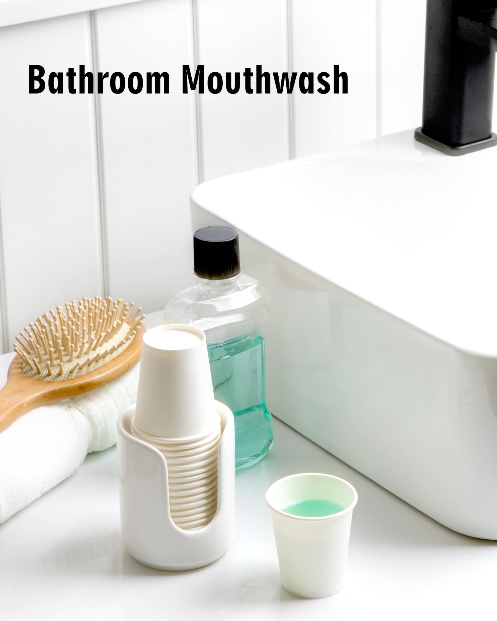 Snapklik.com : Viosuniu 3 Oz Original Ceramic Bathroom Cup Dispenser