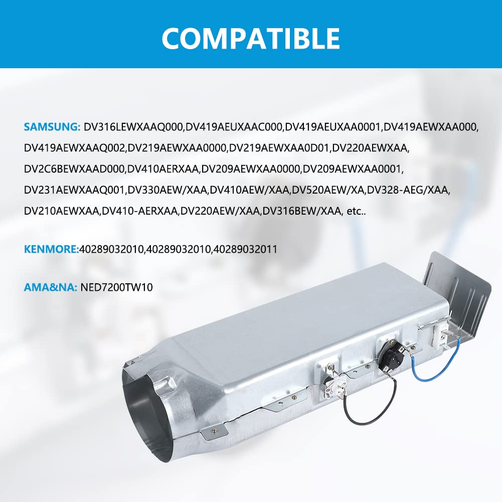 DC97-14486A Dryer Heating Element Heater Duct Assembly with DC96-00887A ...