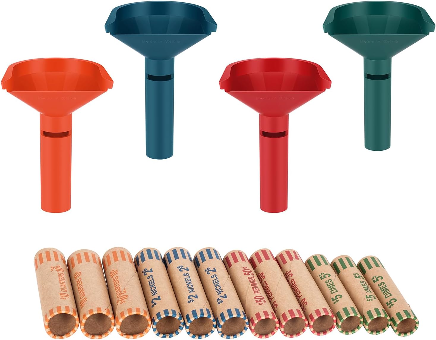 Amazon.com : Color-Coded Coin Counting Tube for Pennies Through ...