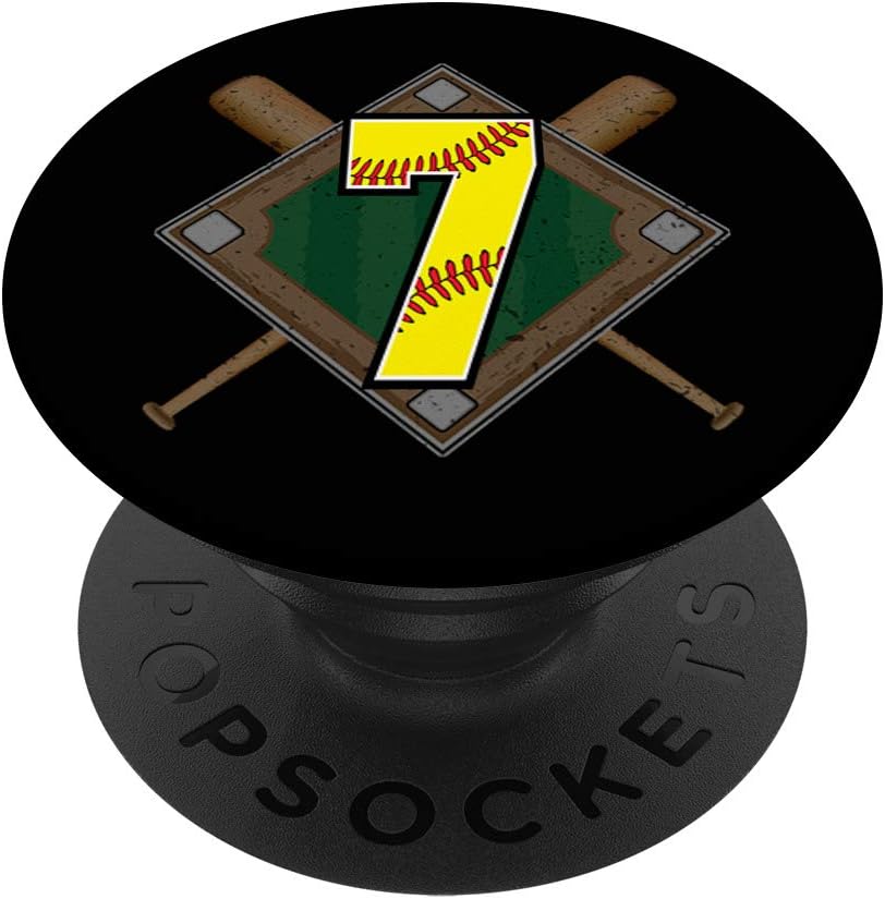 Amazon.com: Girls Softball Number #7 Softball Diamond Bats Number Seven ...