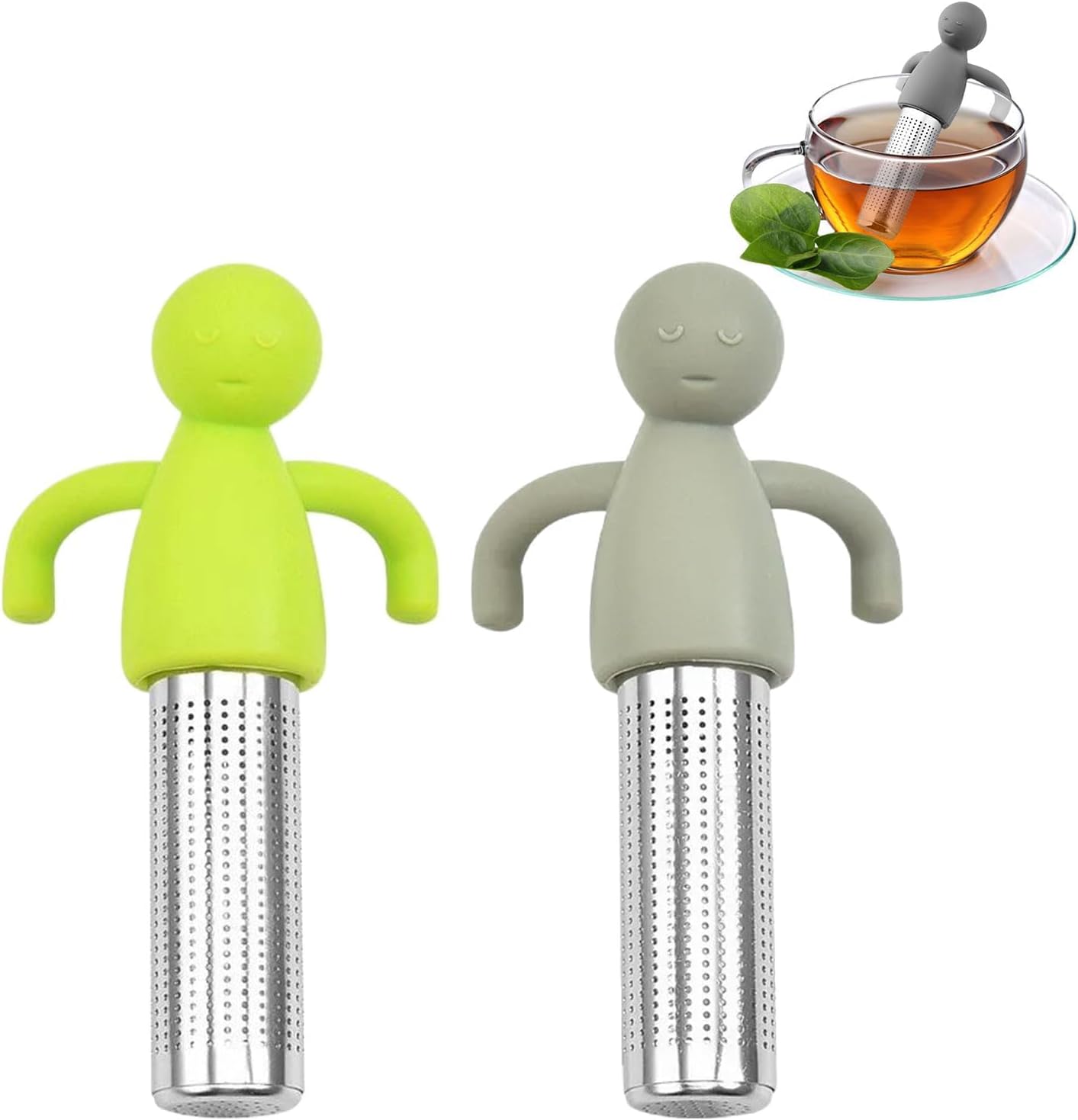 2 Pcs Tea Infuser, Loose Tea Infuse, Tea Strainer, Reusable Cute Loose ...