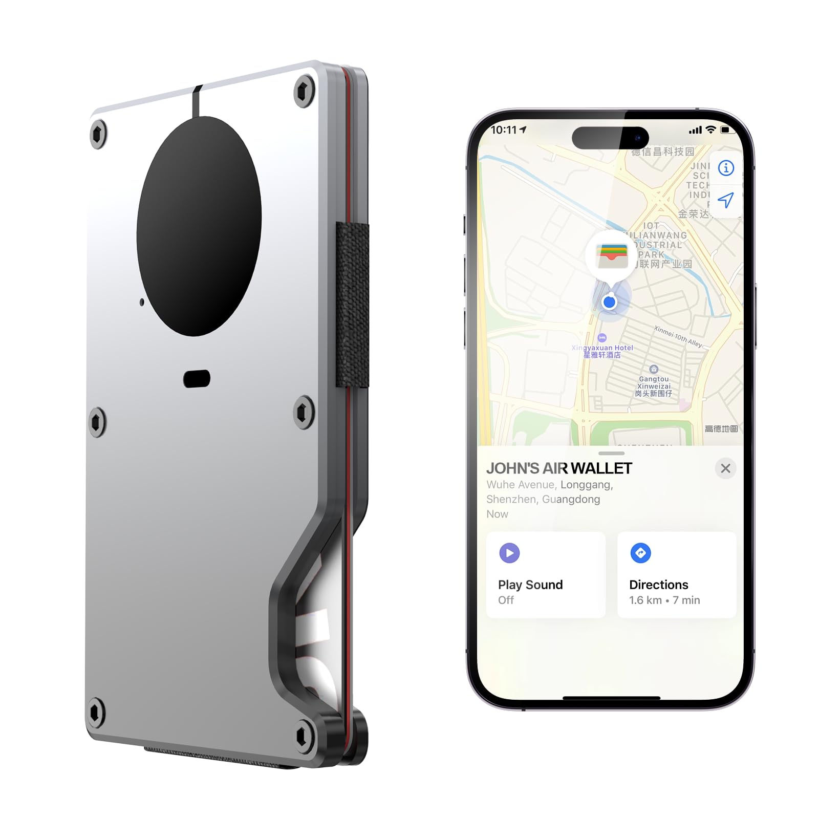 Amazon.com: HERORI Air Wallet, 2024 Slim Wallet With Built In Airtag ...