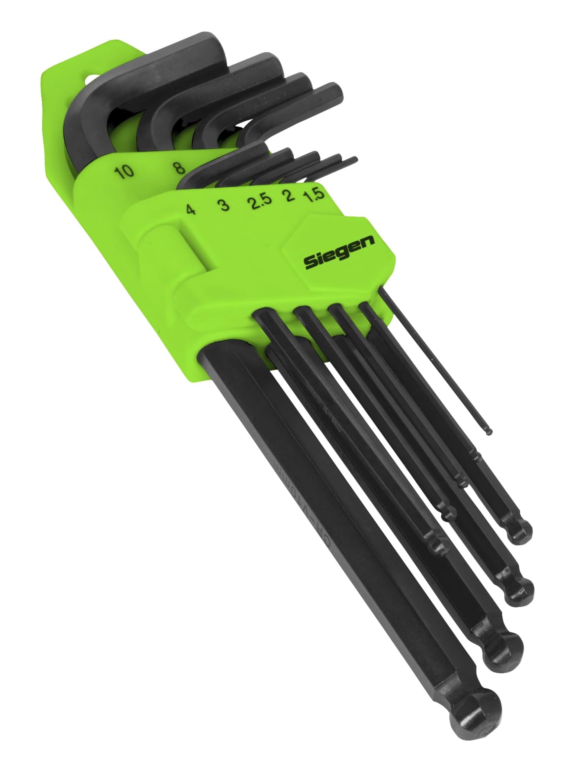 Siegen By Sealey 9pc Long Ball-End Allen Key Hex Set - S01093 : Amazon ...